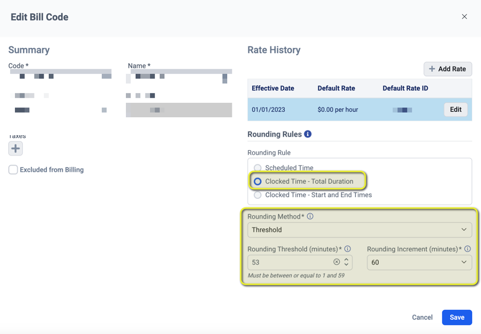 How do I create rounding rules for bill codes and pay codes? – AlayaCare